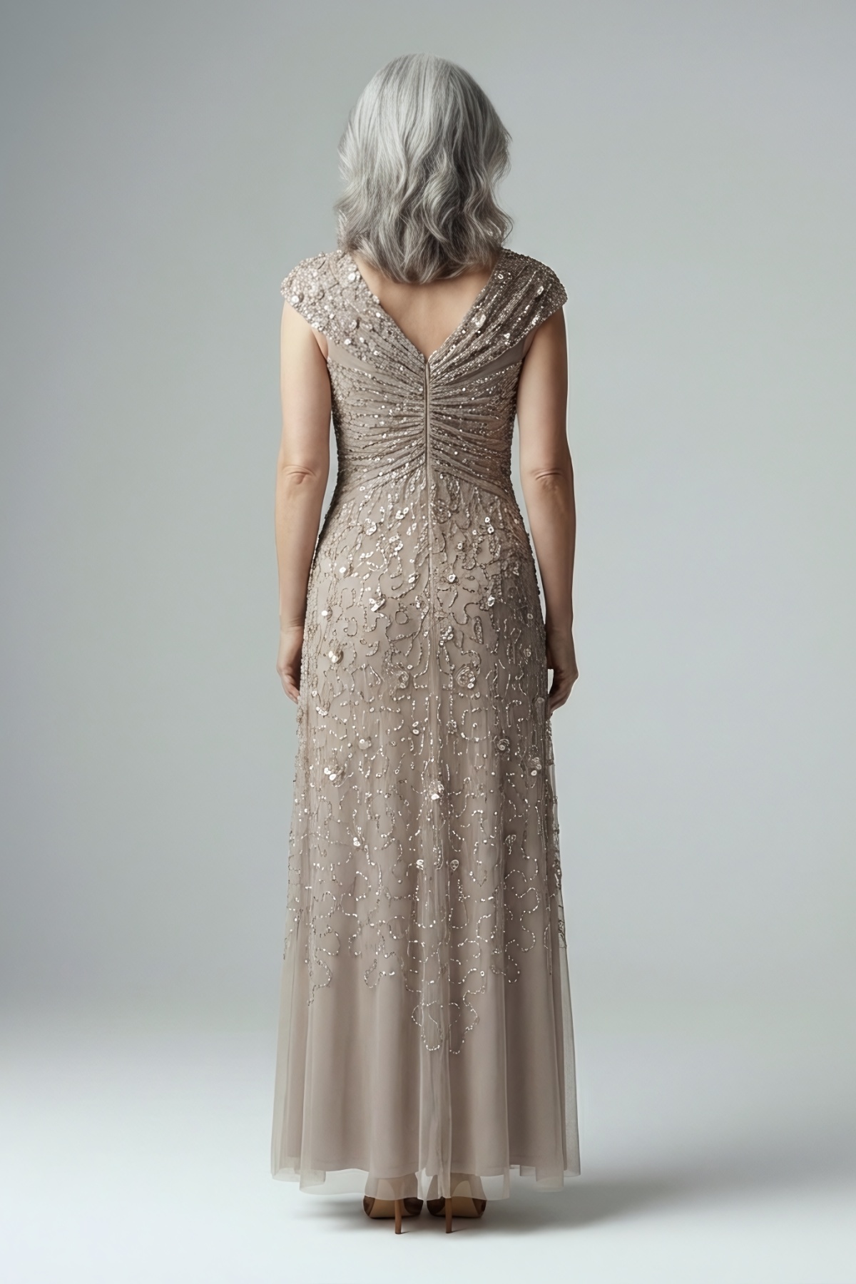 Marble Beaded Sequin Floral Gown | Adrianna Papell Mothers Only